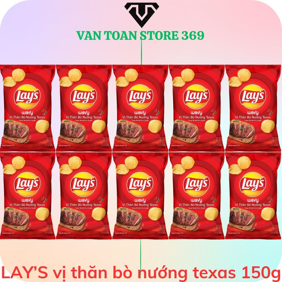 Lay's potato snack texas grilled beef tenderloin flavor 150g pack ...