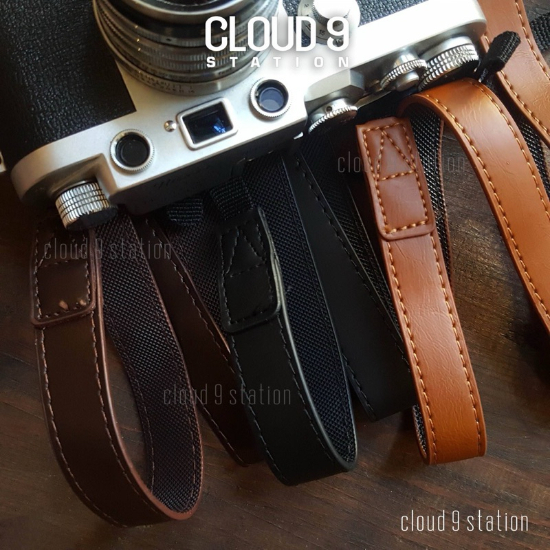 Vintage leather camera strap - small version 2cm | Shopee Malaysia