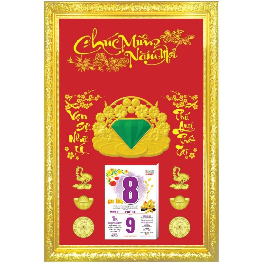 Calendar CNY 2025 - PLASTIC FRAME COVER WITH HIGH QUALITY VELVET FABRIC ...
