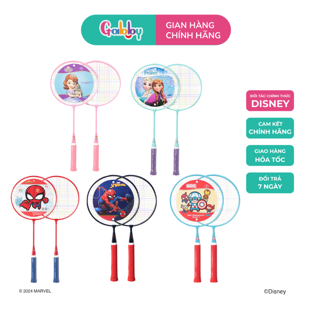 Disney Children's Badminton Racket (Hello Kitty/ Frozen/ Spiderman ...