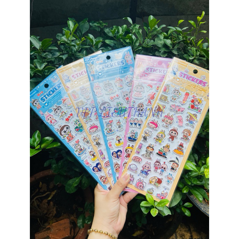Labubu 3D floating Sitcker cute rabbit monster | Shopee Malaysia