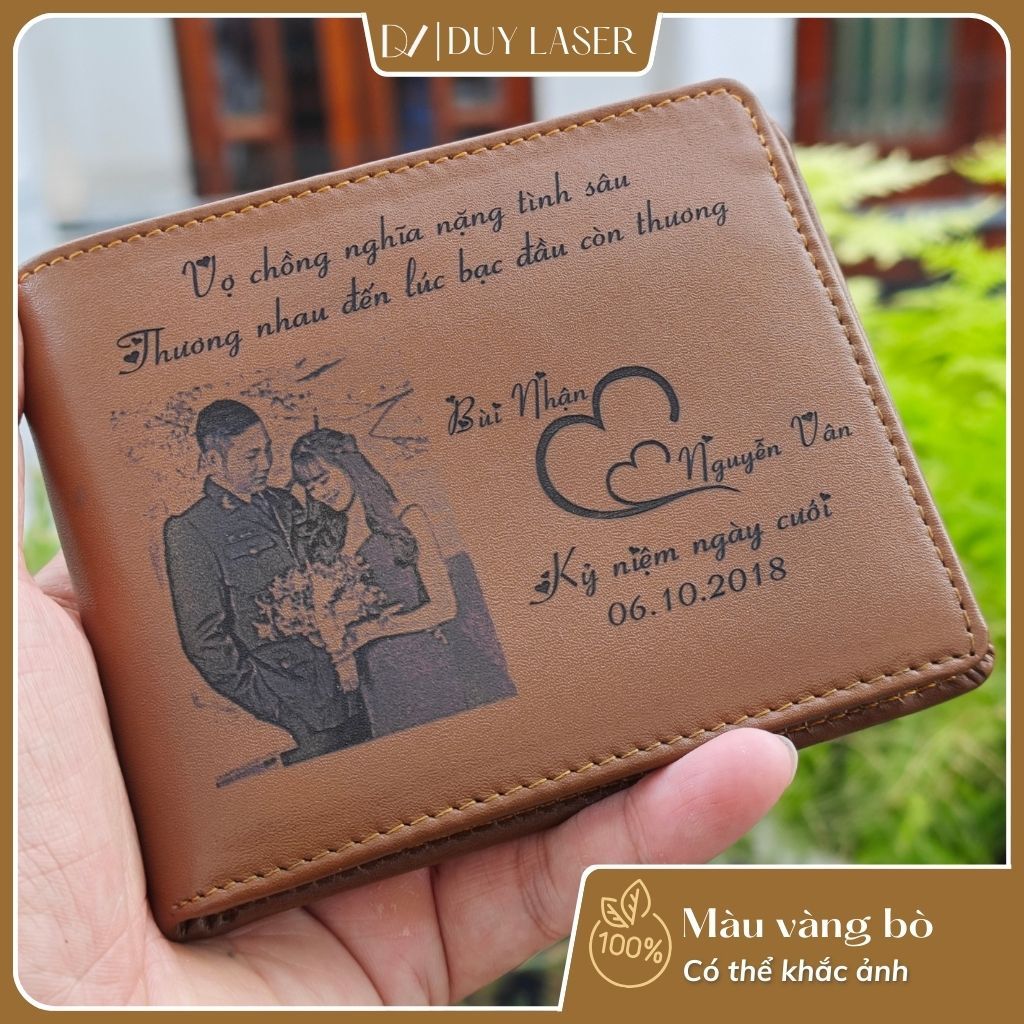 (engraved Name) Men's wallet with name engraved upon request, 100% ...