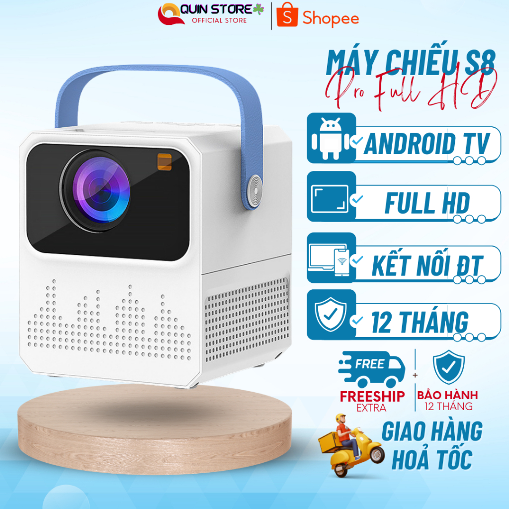 S8 PRO Full HD Mini Projector Connects to Watch TV, NetFlix, Youtube ...