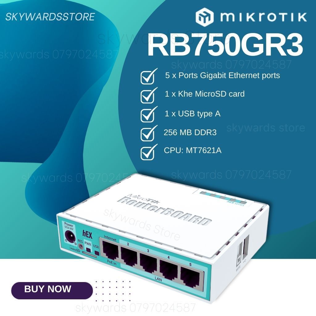 Mikrotik RB750Gr3 5-port gigabit load balancing Router _genuine, 100% ...
