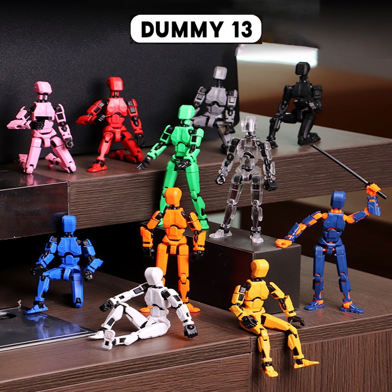 Robot Figure Dummy model with 13 3D printed Characters with flexible ...
