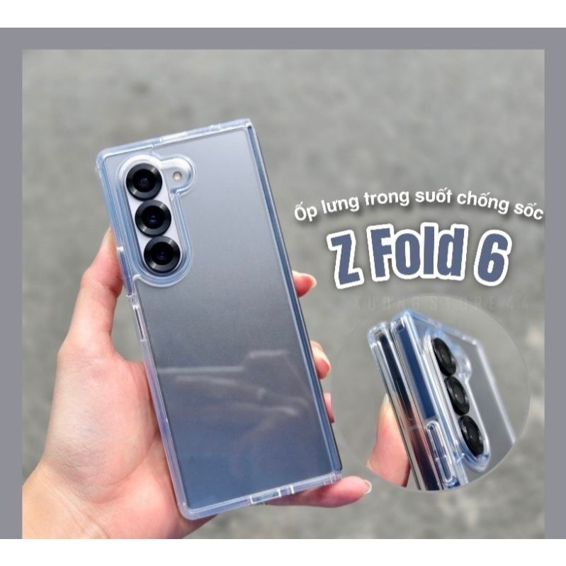 Galaxy Z Fold 6 transparent case with wireless charging Transparent ...