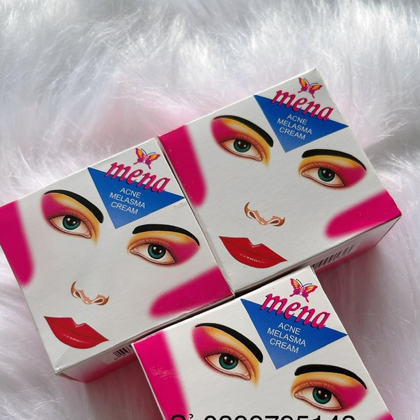Combo of 3 boxes of MENA premium mixed skin whitening cream 5g | Shopee ...