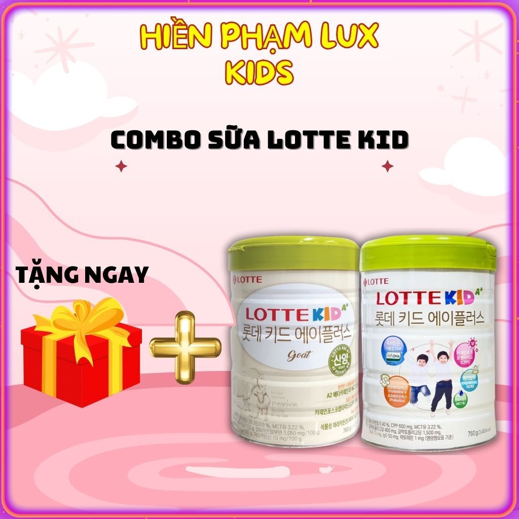 Lotte Kid A+ Cow's Milk and Goat Milk Combo Helps Grow Height 760g Can ...