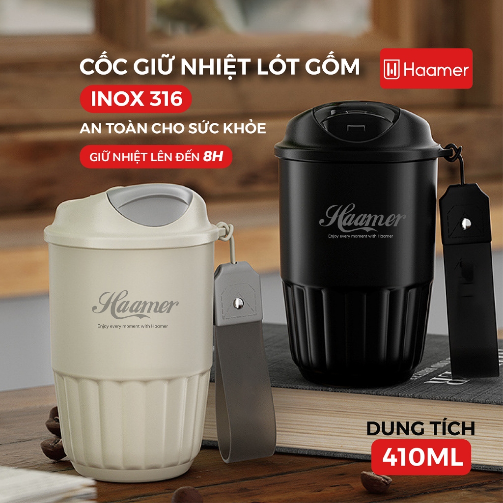 Hammer 316 Stainless Steel Thermal Cup Ceramic Liner, Food Safe, 8h ...