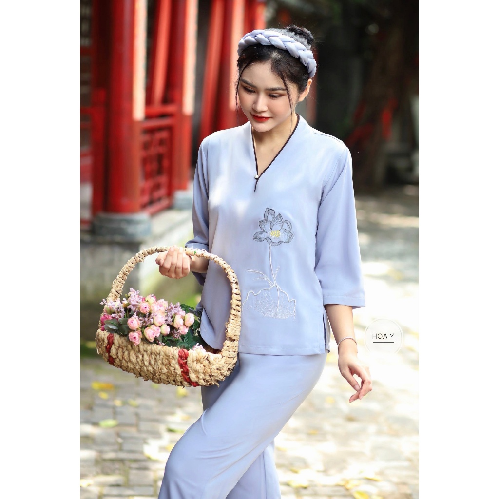 Dl102 BLUE (Painting Dharma Dress) Temple Clothes, Top Fashion Clothes ...