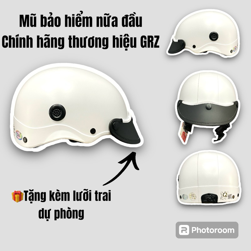 Genuine GRZ BRAND HALF-HEAD HELMET - FREE A BACKUP BOY | Shopee Malaysia