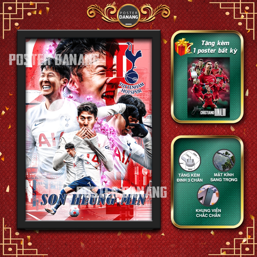 Heung-min Son POSTER - FOOTBALL POSTER - PHOTO FRAME Heung-min WALL ...