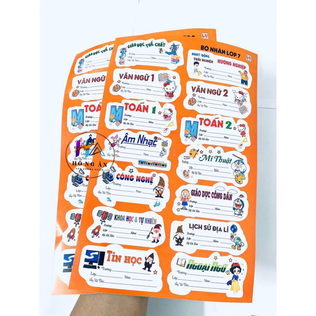 Approximately 70 Pieces Of Grade 7 Notebook Labels With Convenient ...