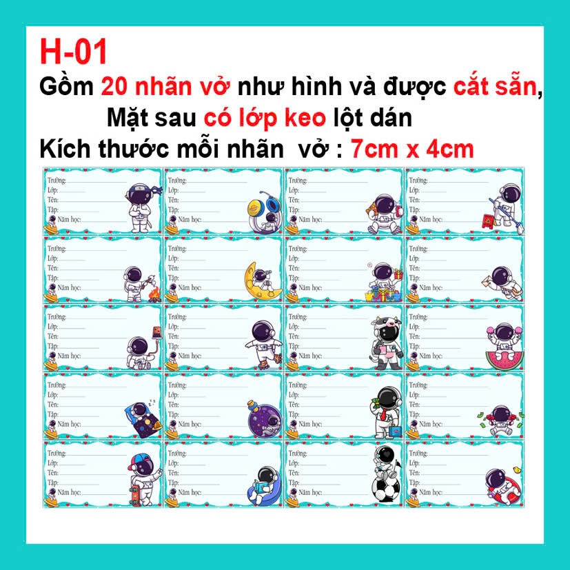 Astronaut notebook labels (1 set of 20 notebook labels) | Shopee Malaysia