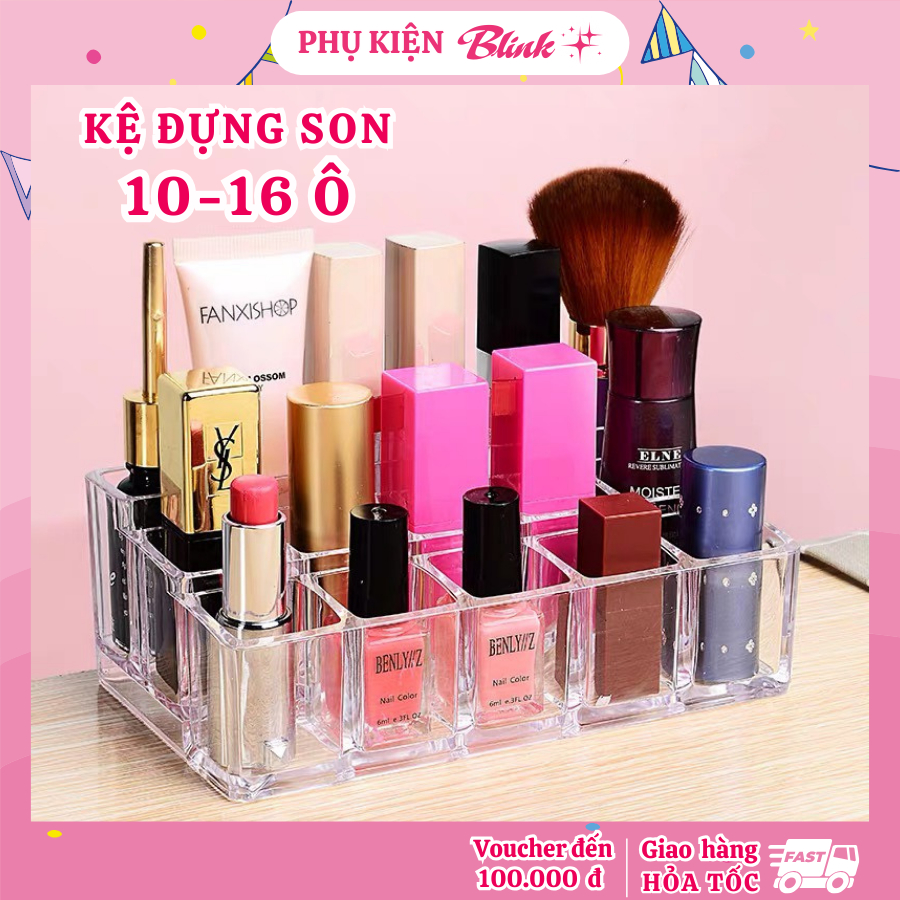 Lipstick tray with 10 and 16 high and low cells, holds many types of ...