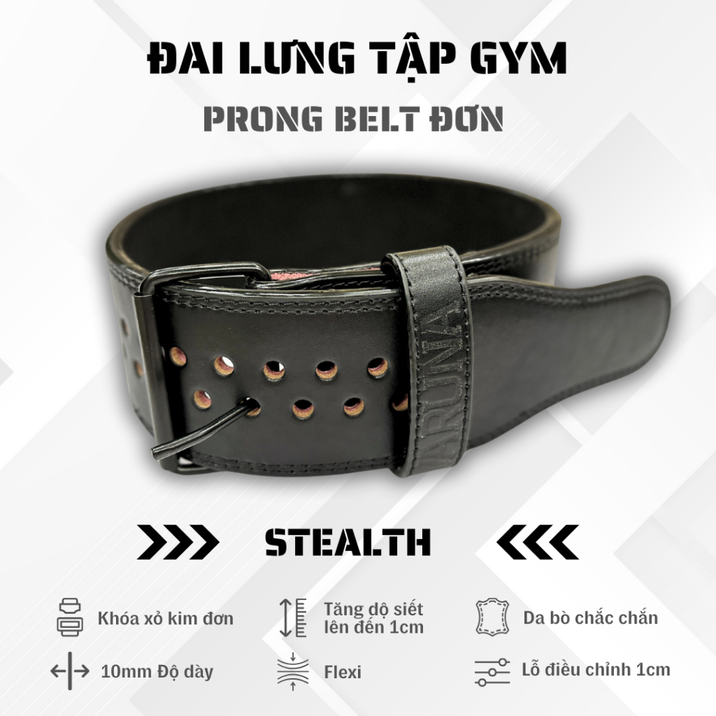 Stealth Varuna Pro Gear gym belt - Prong belt, flexi cowhide gym belt ...