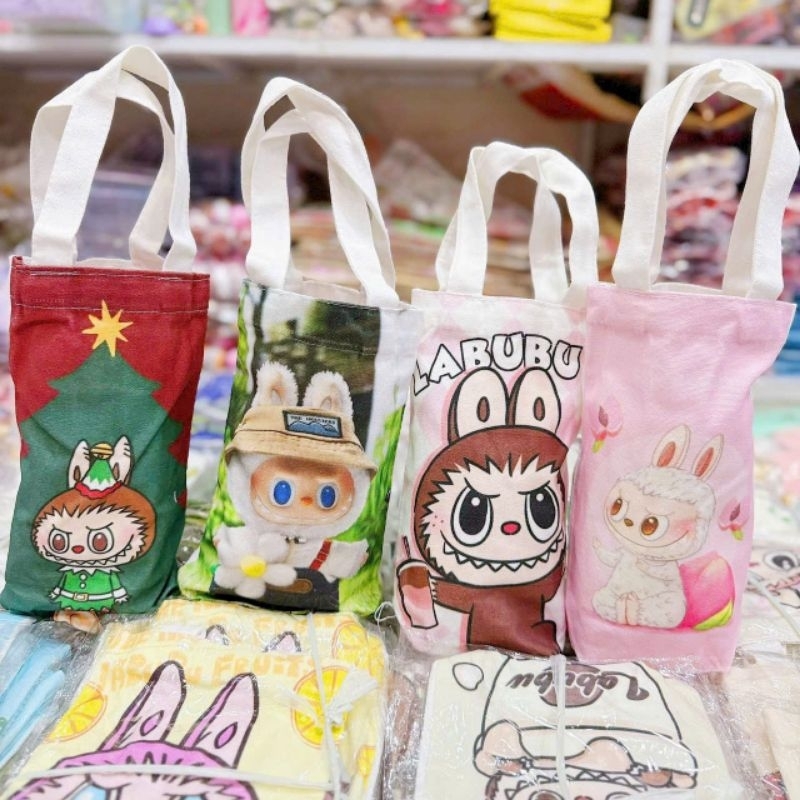 Canvas Bag For labubu Thermos Bottle - 24cm High x 12cm Wide x 9cm Wide ...