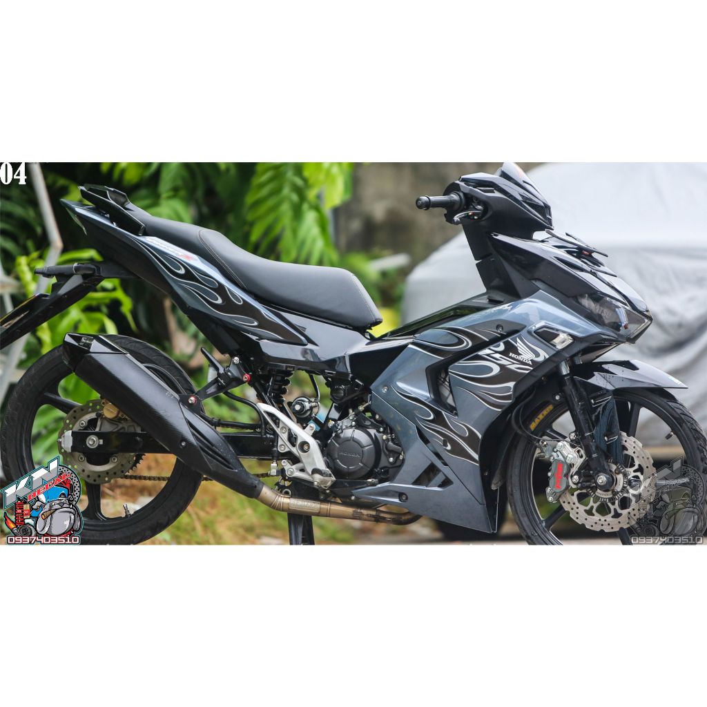 Winner X V3 REMOVABLE STICKER - black fire coated cement gray car ...