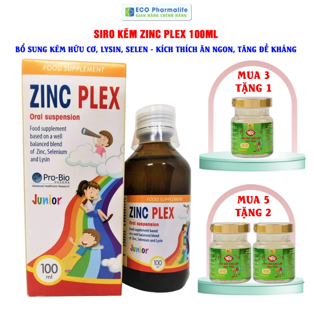 Zinc Plex Syrup 100ml Bottle - Supplementing Vitamins Zinc, Selenium ...