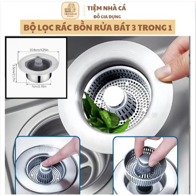 304 Stainless Steel Sink Waste Filter Prevents Odors Insects Drain ...