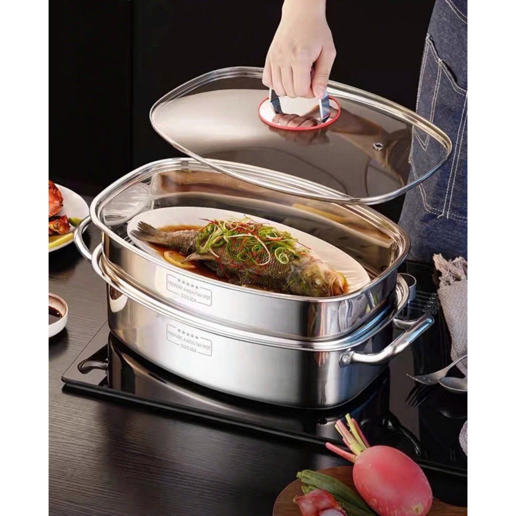 2-layer 304 stainless steel fish steamer RK718 Steaming cakes and ...
