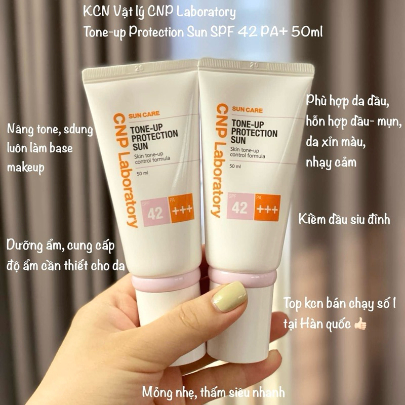 Cnp Laboratory tone Up sunscreen SPF42 PA+++ brightens pink tone ...