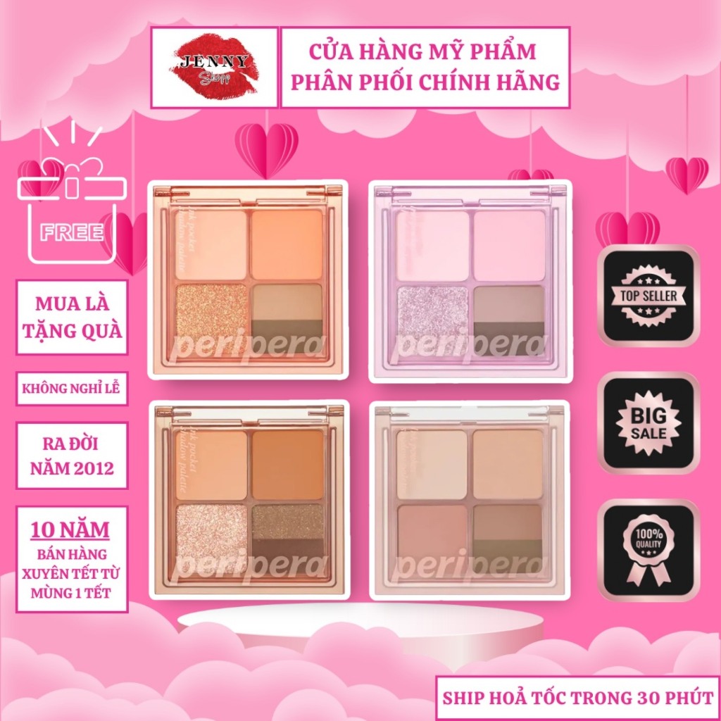Peripera Ink Pocket Shadow Palette 4-pan Eyeshadow Palette | Shopee ...