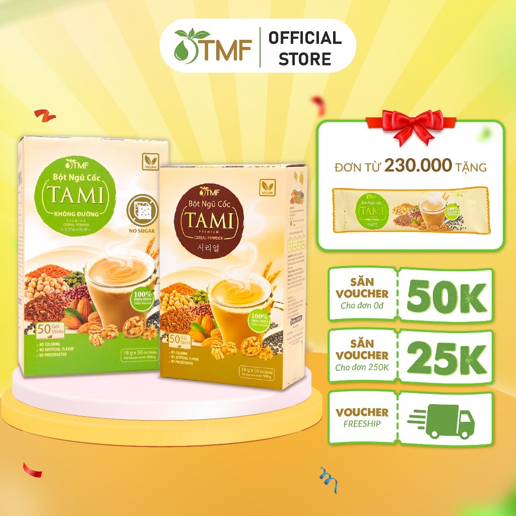 Combo mix of 2 boxes of Tami Sprouted Cereal Powder 50 packs of less ...