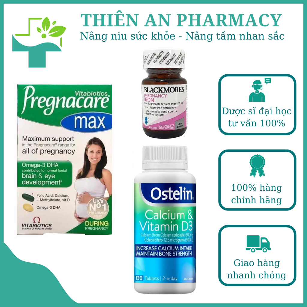 Combo for pregnant mothers (Pregnacare max prenatal vitamins, Bioisland ...