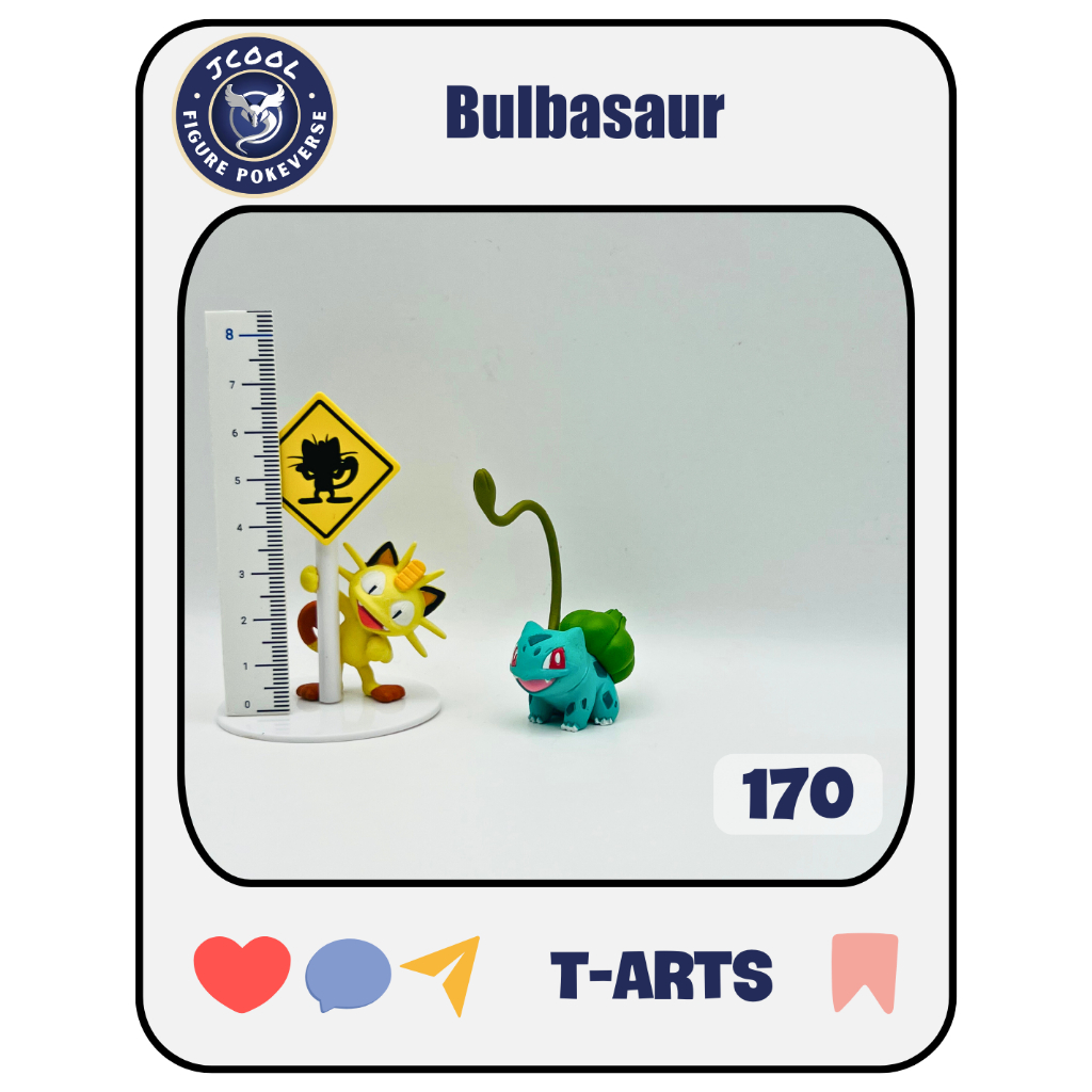 Bulbasaur - Gen 1 Kanto Region - Genuine Pokemon Model T-ARTS Brand 4 ...