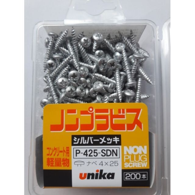Unika Japanese concrete screws without switches, Code P (round head ...