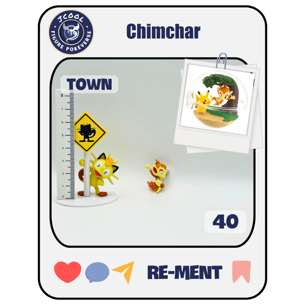 Chimchar - Gen 4 Sinnoh region - Genuine RE-MENT Pokemon model ...