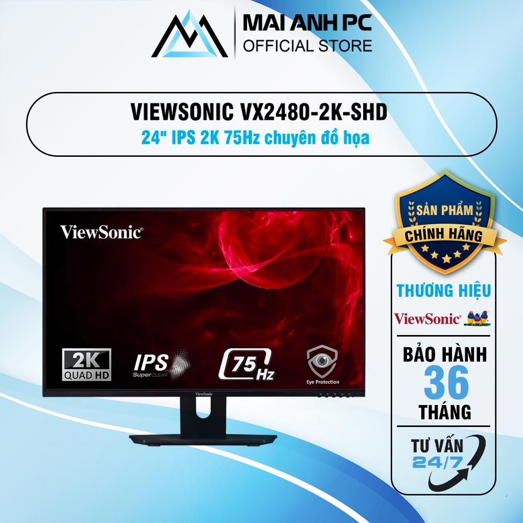 Viewsonic VX2480 SHD 24" IPS 75Hz magazine expert | Shopee Malaysia