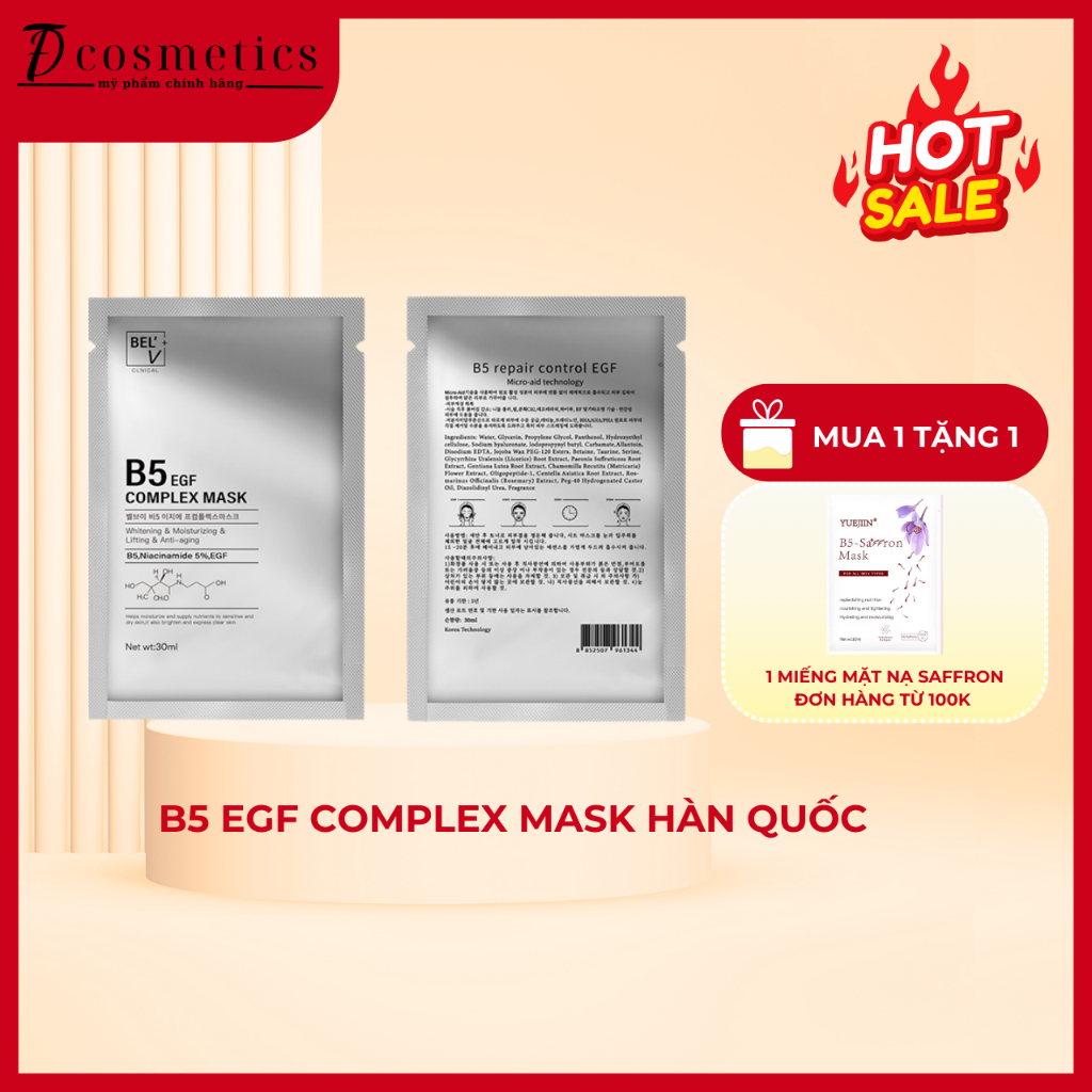 1 Piece Korean B5 Mask, deep moisturizing, anti-aging, reduces skin ...
