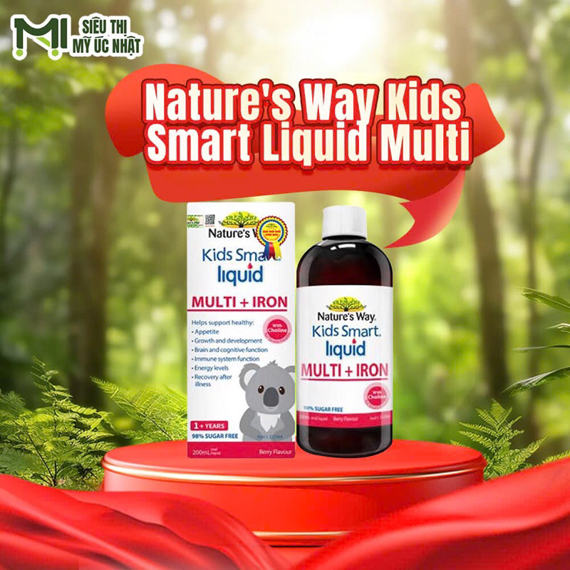 Nature's Way Kids Smart Liquid Multi + Iron Supplement Syrup for ...