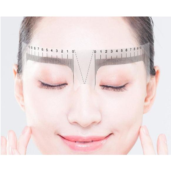 -Curved Plastic ruler, M-shaped ruler for measuring eyebrows (M ...