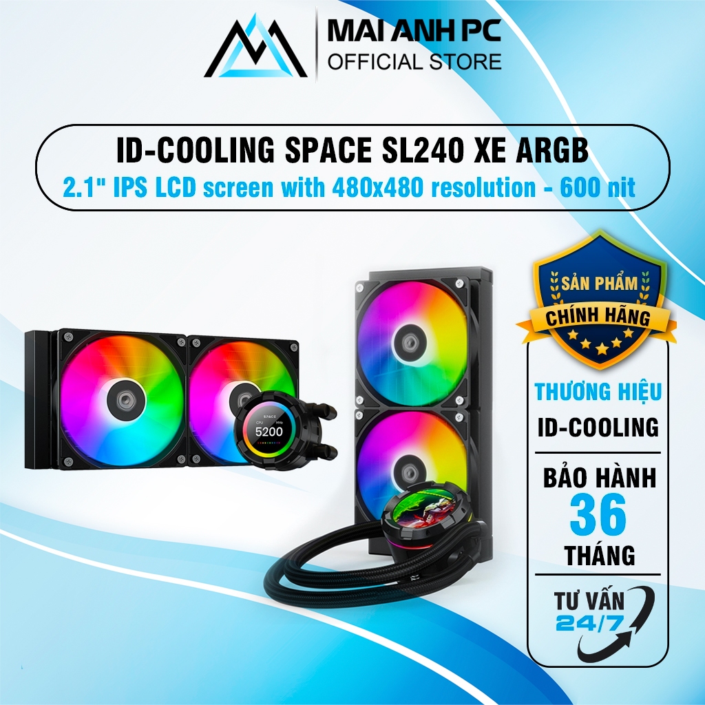 Id-cooling SPACE SL360 Car / SL240 ARGB Black And White Water Radiator ...