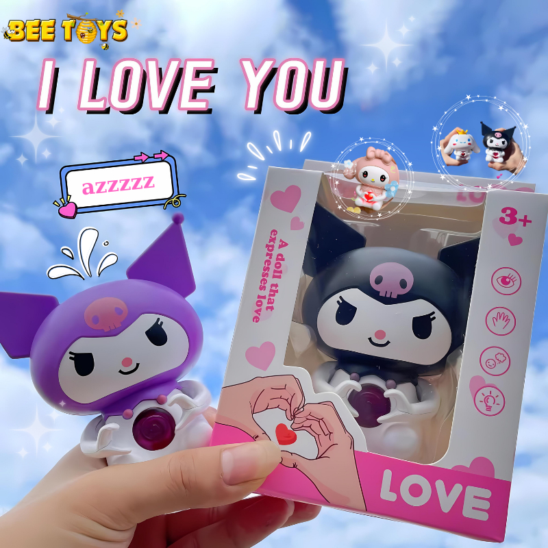 I Love You Glowing Heart Press Toy with Kuromi Shape, Cute Rabbit ...