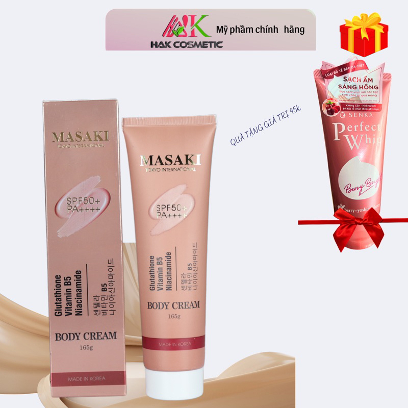 Body MASAKI Sunscreen (Niacinamide,UVA,UVB,HEV,IR,SPF 50+PA++++(165ML) | Shopee Malaysia