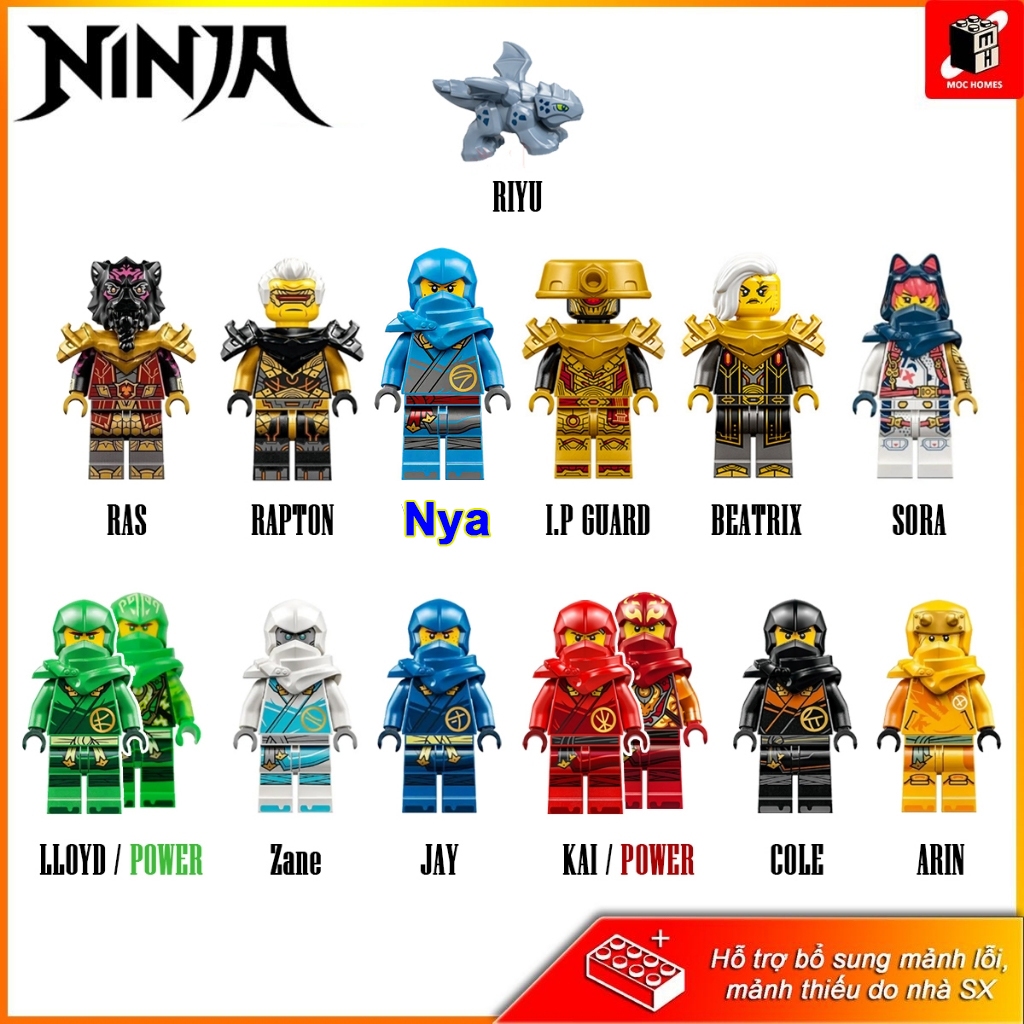 [ New Nya ] Assembly toy 16 minifigures Ninja go Dragons rising ...