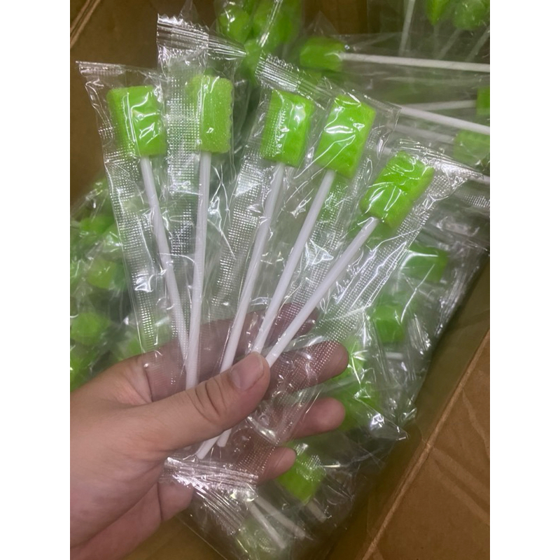 (express) Oral hygiene sponge sticks - set of 10 sticks | Shopee Malaysia