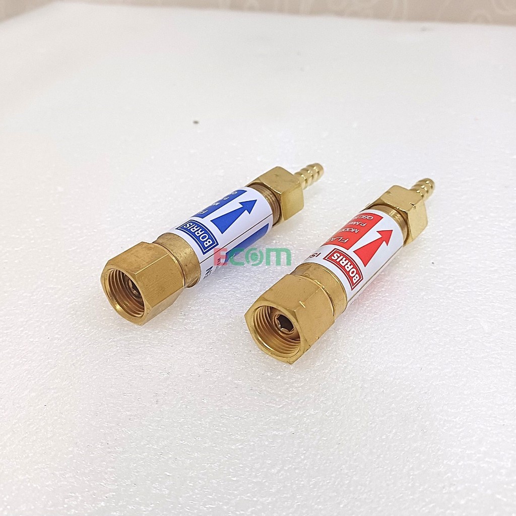 OXY 3/8'' threaded 1-way valve with wire connector for oxygen gas meter - Anti-backfire valve ...