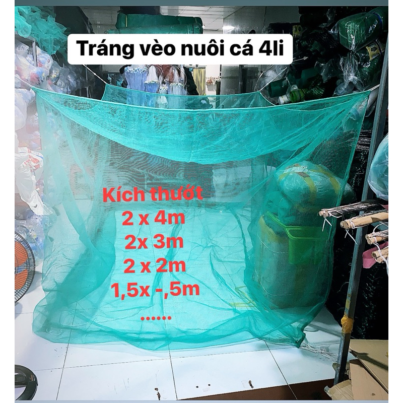 Fish farming net, snail farming net with 4mm mesh, with lid, size 2 x 4m - 2 x 3m - 2 x 2m Fish ...