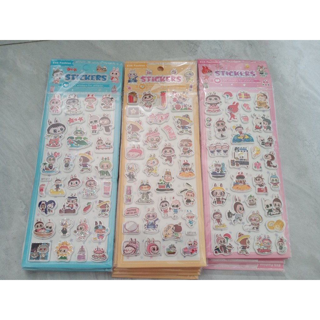 Sitcker Floating 3D LABUBU Cute Rabbit Monster | Shopee Malaysia