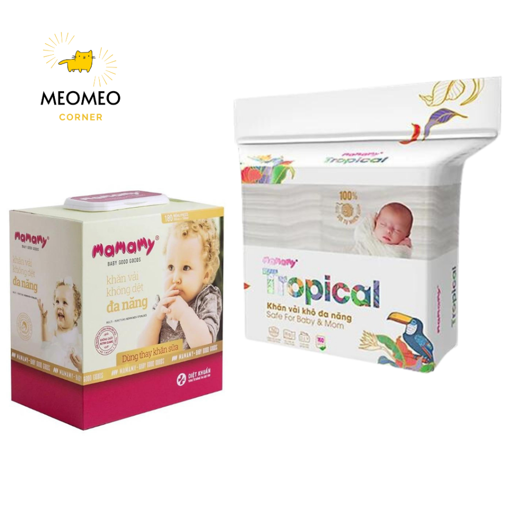Mamamy multi-purpose dry towel 180 sheets / Mamamy Tropical 160 sheets ...