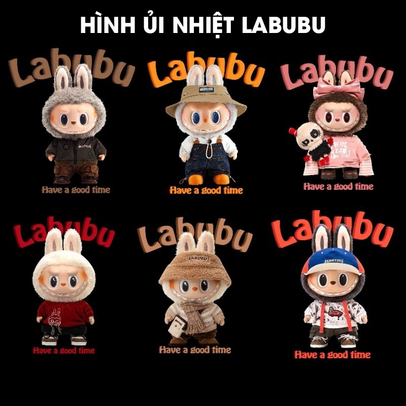 Ironed image, heat pressed Hot trend Labubu model ironed with iron ...