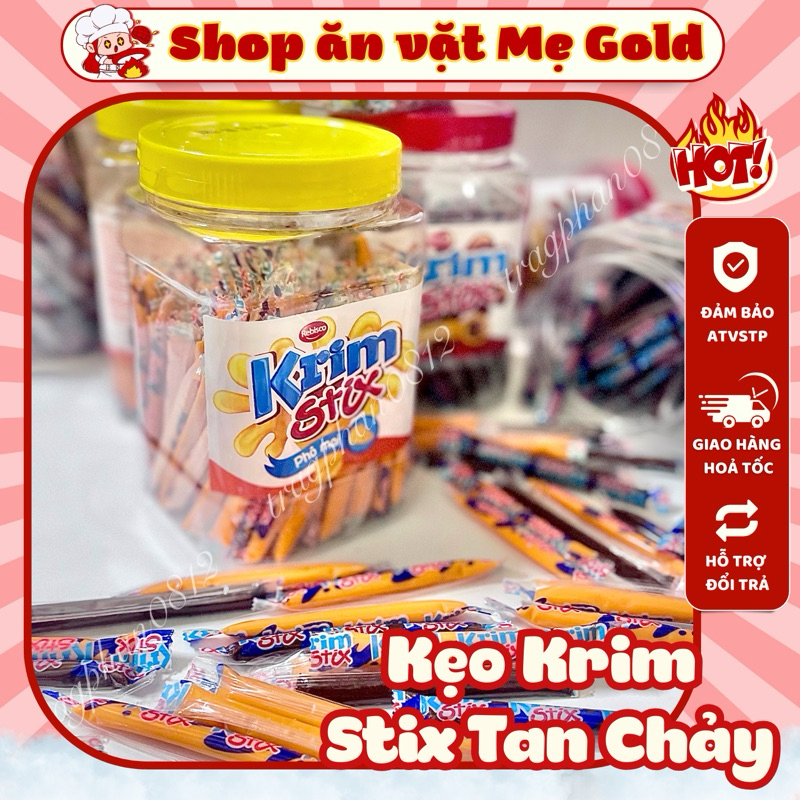 [Box Of 100] Melting Krim Stix candy, Krim Stix Rebisco soft candy ...