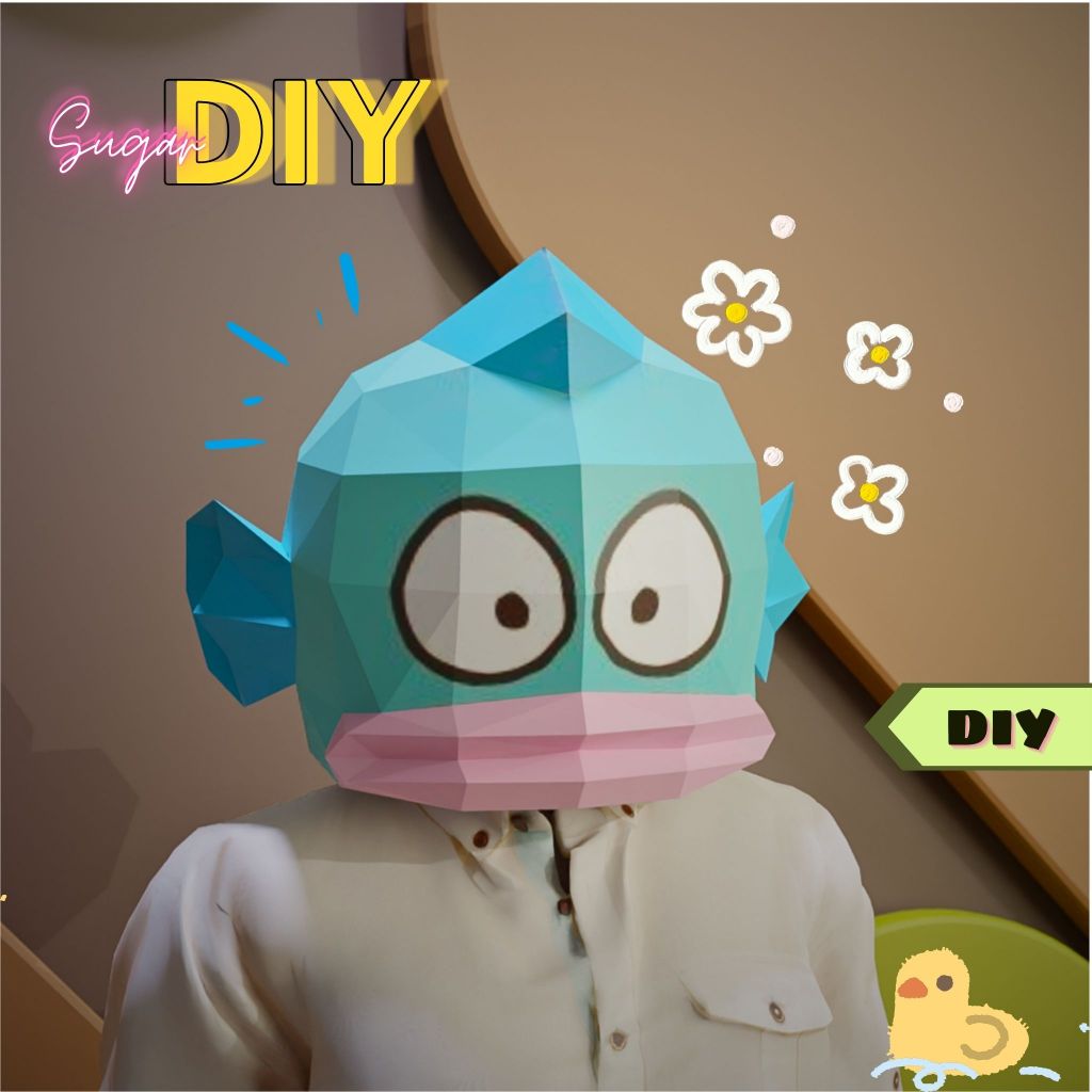 HANGYODON mask - Clownfish mask - Colored DIY paper model | Shopee Malaysia