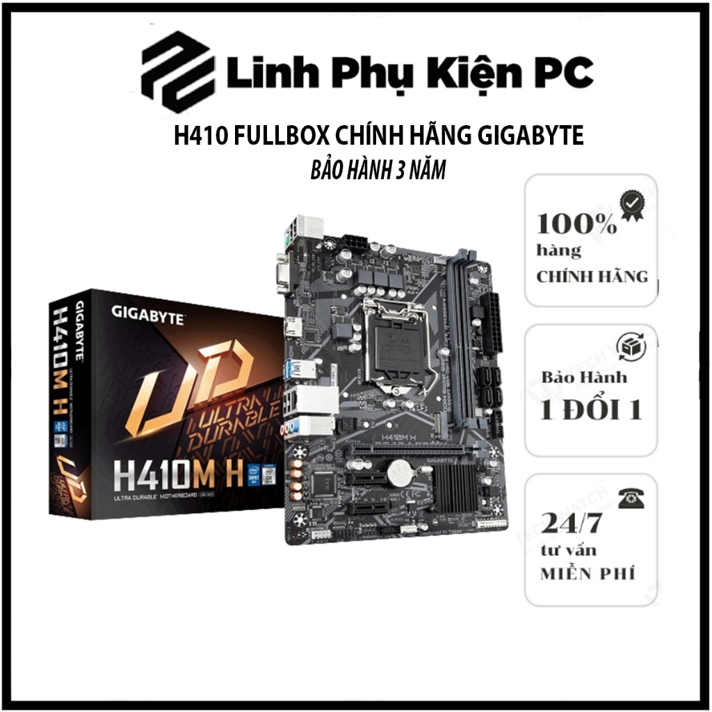 Main Gigabyte H410M-H V2 (Intel H410 Chipset/ Socket LGA1200/ VGA ...
