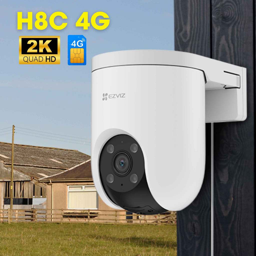 Ezviz H8C 3MP SIM 4G Outdoor WI-FI Camera, 2-Way Talk Alarm, Night ...